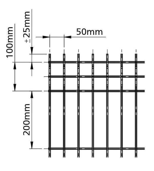 Zváraný plotový panel 3D bez povrchovej úpravy 1730 mm drôt 5,0 mm Fe ...